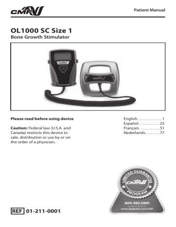 CMF OL1000 SC Size 1 Patient Manual | Manualzz