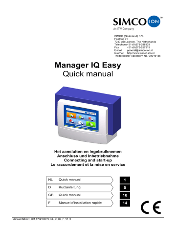 ITW SIMCO ION Manager IQ Easy Quick Manual | Manualzz