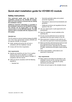 INFICON IO1000 - El manual del propietario, Guía del usuario ...