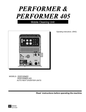 Prochem PERFORMER 405 Operating Instructions Manual | Manualzz