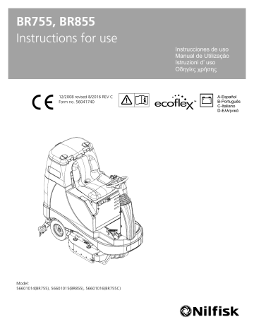 Nilfisk ECOFLEX BR855 Instrucciones de operación | Manualzz