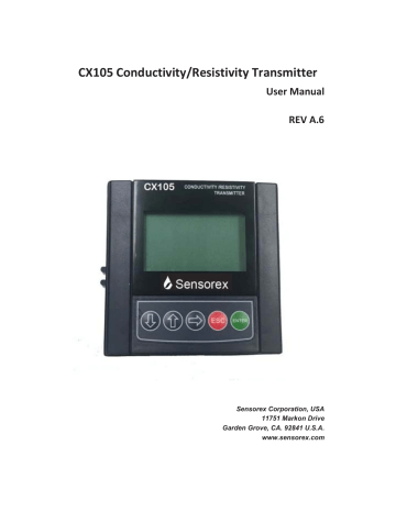 Sensorex CX105 User Manual | Manualzz