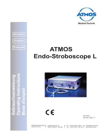 Atmos Endo-Stroboscope L Operating Instructions Manual | Manualzz