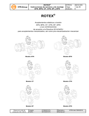 KTR-Group ROTEX CF Serie Manual de usuario | Manualzz