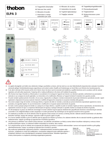 Theben ELPA 3 Operating Instructions | Manualzz