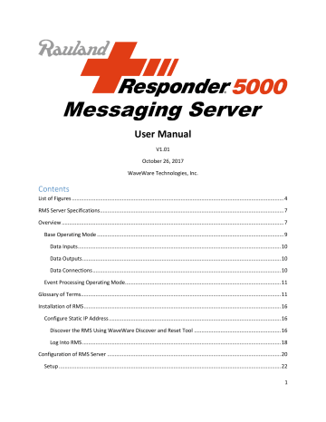 WaveWare Rauland responder 5000 User Manual | Manualzz