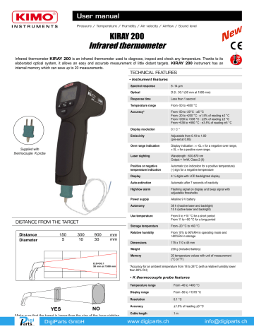 Kimo KIRAY 200 User Manual | Manualzz