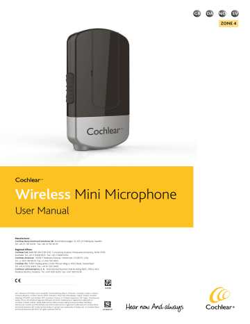 Cochlear Wireless Mini Microphone User Manual | Manualzz