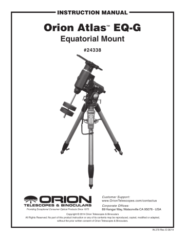 Orion ATLAS EQ-G Instruction Manual | Manualzz