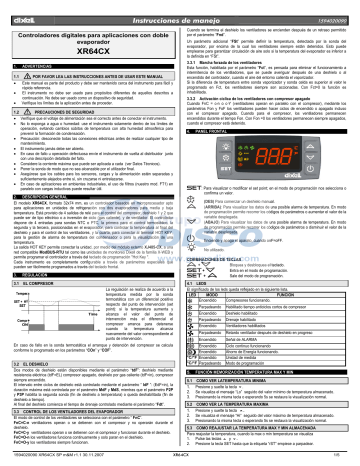 dixell XR40CX Instrucciones de operación | Manualzz