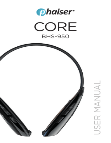 phaiser CORE BHS-950 User Manual | Manualzz