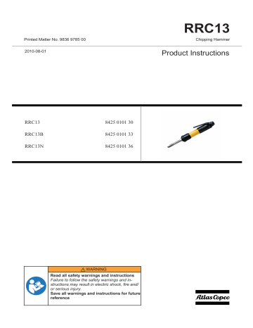 Atlas Copco RRC13B, RRC13N Handleiding | Manualzz