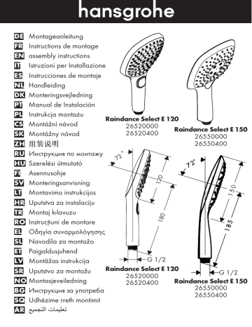 Hansgrohe 28587000 Instrucciones De Montaje | Manualzz