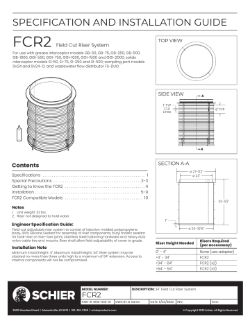 Schier FCR2 Specification And Installation Manual | Manualzz