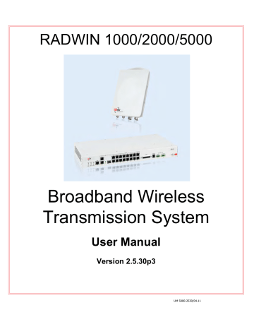 Radwin 2000, 5000, WinLink 1000 User Manual | Manualzz