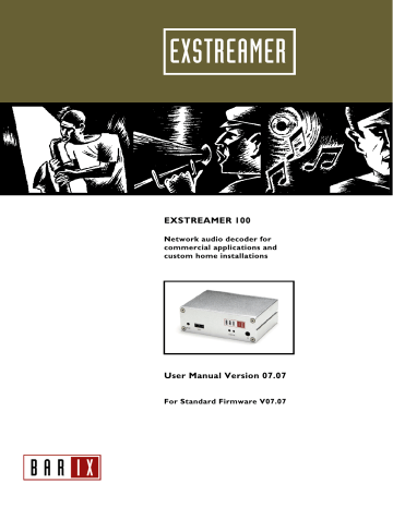 BARIX EXSTREAMER 100 User Manual | Manualzz