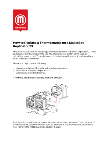 MakerBot Replicator 2X Replacement Manual | Manualzz