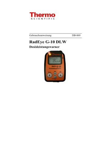 Thermo Scientific RadEye G-10 DLW Gebrauchsanweisung | Manualzz