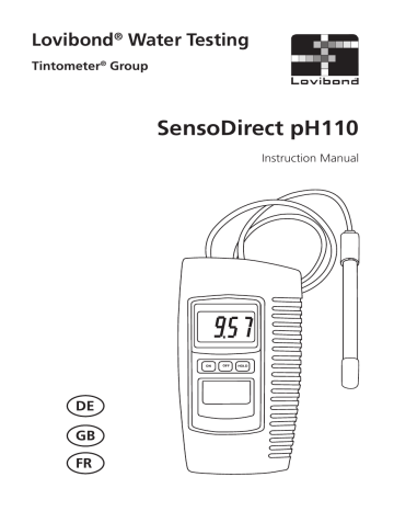 Tintometer Lovibond SensoDirect pH110 Instruction Manual | Manualzz