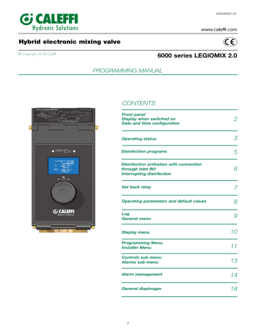 CALEFFI LEGIOMIX 6000 series Programming Manual | Manualzz