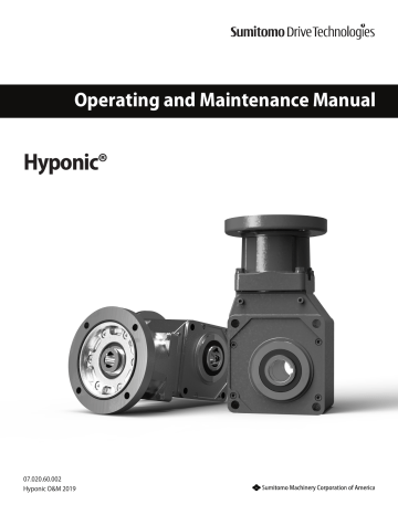 Sumitomo Hyponic 1340 Operating And Maintenance Manual | Manualzz