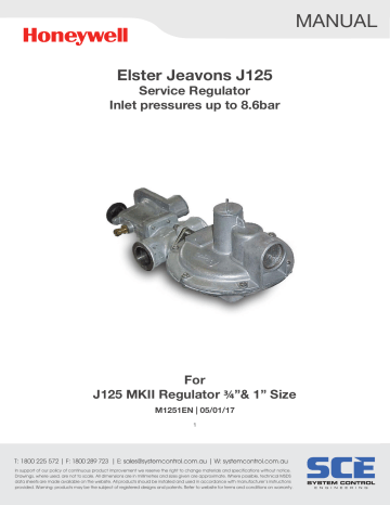 Honeywell Elster Jeavons J125 Manual | Manualzz