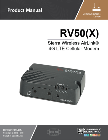 Campbell Sierra Wireless AirLink RV50 Product Manual | Manualzz