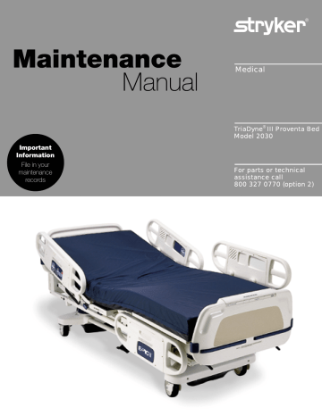 Stryker TriaDyne III Proventa 2030 Maintenance Manual | Manualzz