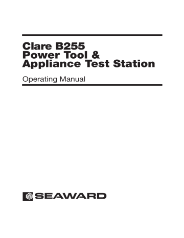 Seaward Clare B255 Operating Manual | Manualzz