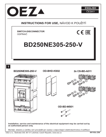 OEZ BD250NE305-250-V Instructions For Use Manual | Manualzz