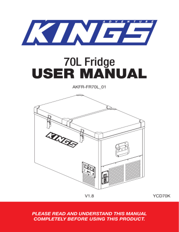 KINGS AKFR-FR70L 01, YCD70K User Manual | Manualzz