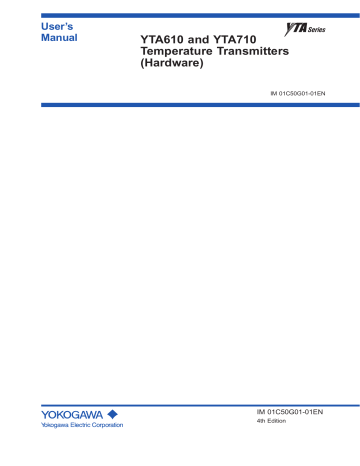 YOKOGAWA YTA610, YTA710 User Manual | Manualzz