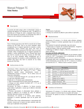 3M Polygun TC Instrucciones de operación | Manualzz