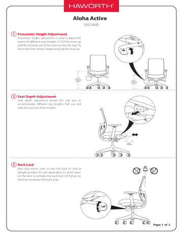 Haworth Aloha Active User Manual | Manualzz
