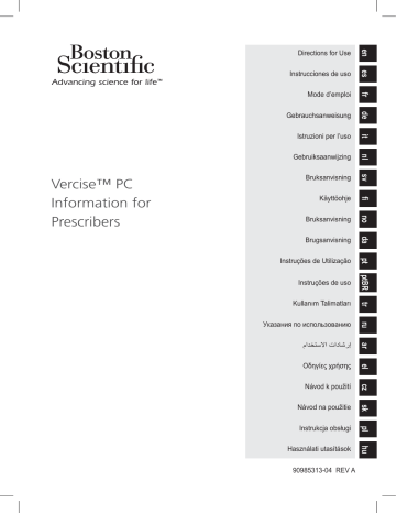 Boston Scientific Vercise PC Istruzioni per l'uso | Manualzz