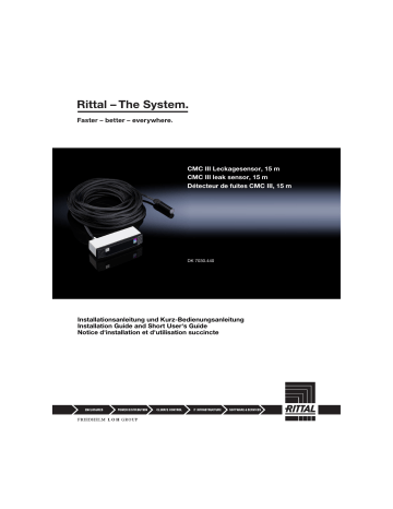 Rittal CMC III leak sensor Installation Manual And Short User's Manual ...