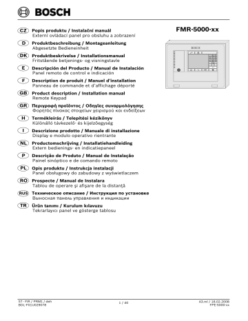 Bosch FMR-5000 Produktbeschreibung / Montageanleitung | Manualzz