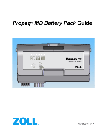 ZOLL Propaq MD Battery Pack Manual | Manualzz