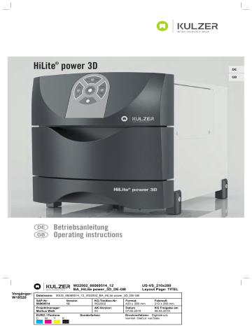 Kulzer HiLite power 3D Operating Instructions Manual | Manualzz