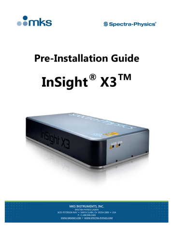 MKS Spectra-Physics InSight X3 Pre-Installation Manual | Manualzz
