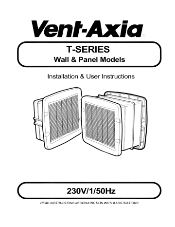 Vent-Axia T Series Installation & User's Instructions | Manualzz