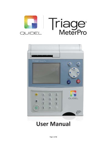 Quidel Triage MeterPro User Manual | Manualzz