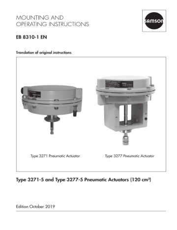 Samson 3271-5 Mounting And Operating Instructions | Manualzz