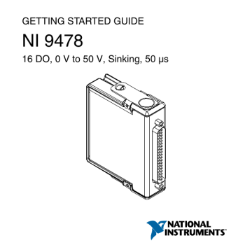 National Instruments NI 9478 Getting Started Manual | Manualzz