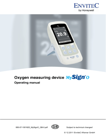 Honeywell Envitec MySignO Operating Manual | Manualzz