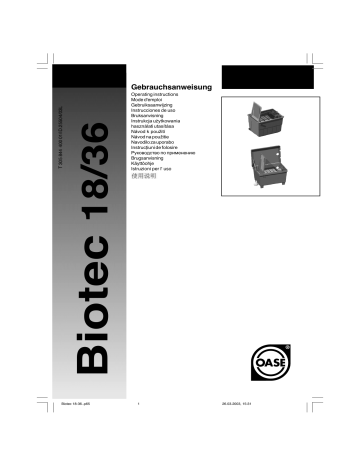 Oase Biotec 18 Operating Instructions Manual | Manualzz