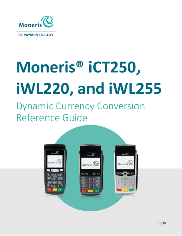 Moneris iCT250, iWL220, iWL255 Reference Manual | Manualzz