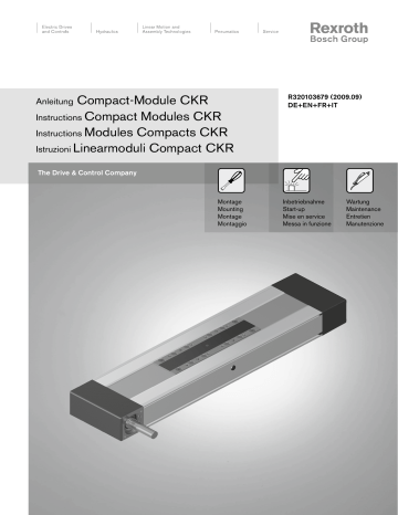 REXROTH CKR 15-110, CKR 9-70, CKR 20-145, CKR 25-200 Instruction manual ...
