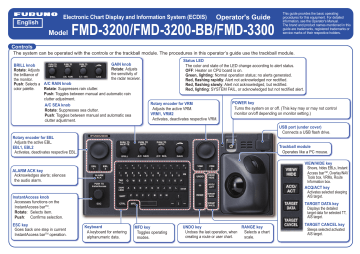 Furuno FDM-3200, FMD-3200-BB Operator's Manual | Manualzz