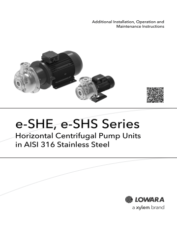 Xylem LOWARA e-SHS Series Original Instructions Manual | Manualzz